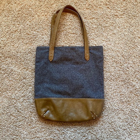 Lauren Merkin | Bags | Lauren Merkin Grey And Brown Tweed Tote | Poshmark